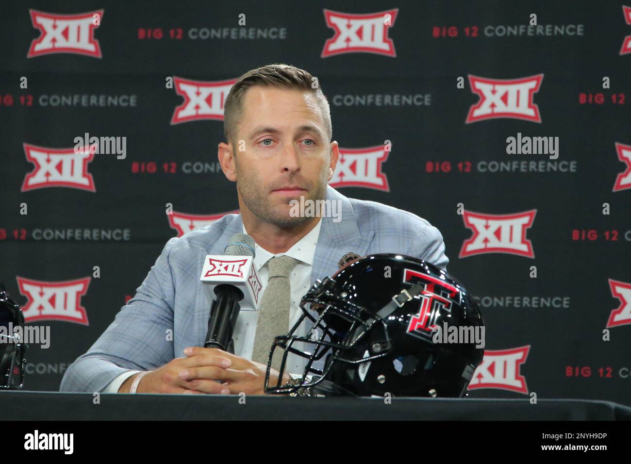 FRISCO, TX - JULY 17: Texas Tech head coach Kliff Kingsbury takes ...
