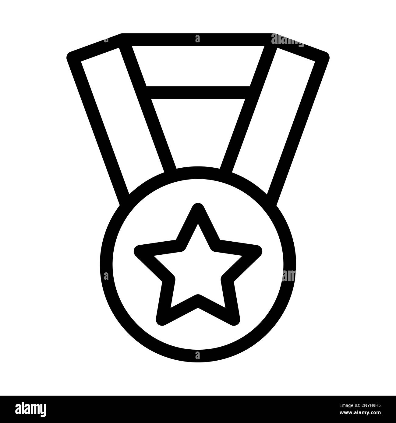 Medal Thick Line Icon Stock Photo - Alamy