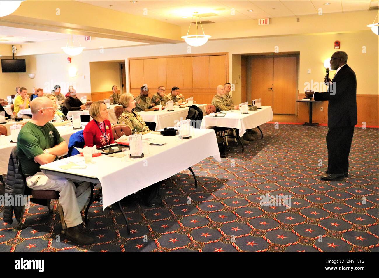 Guest speaker Marcus Gentry gives his presentation about Martin Luther ...