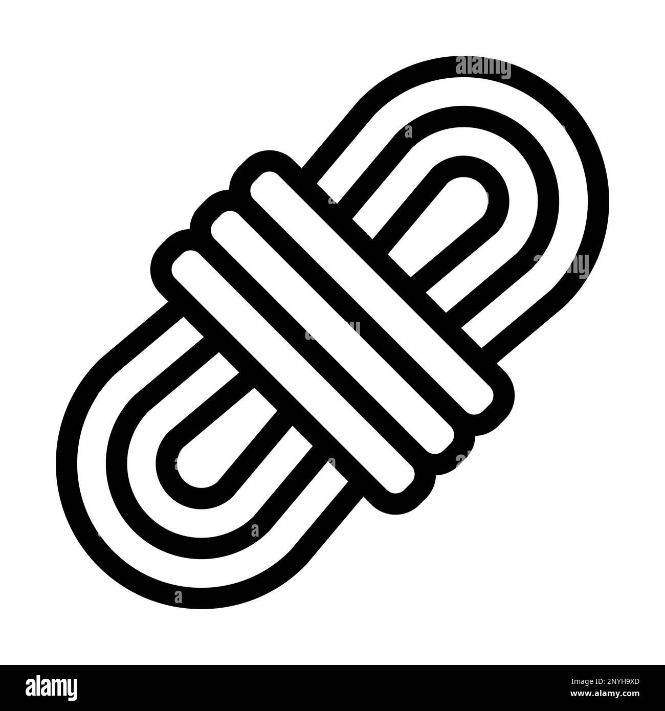 Rope Thick Line Icon Stock Photo - Alamy