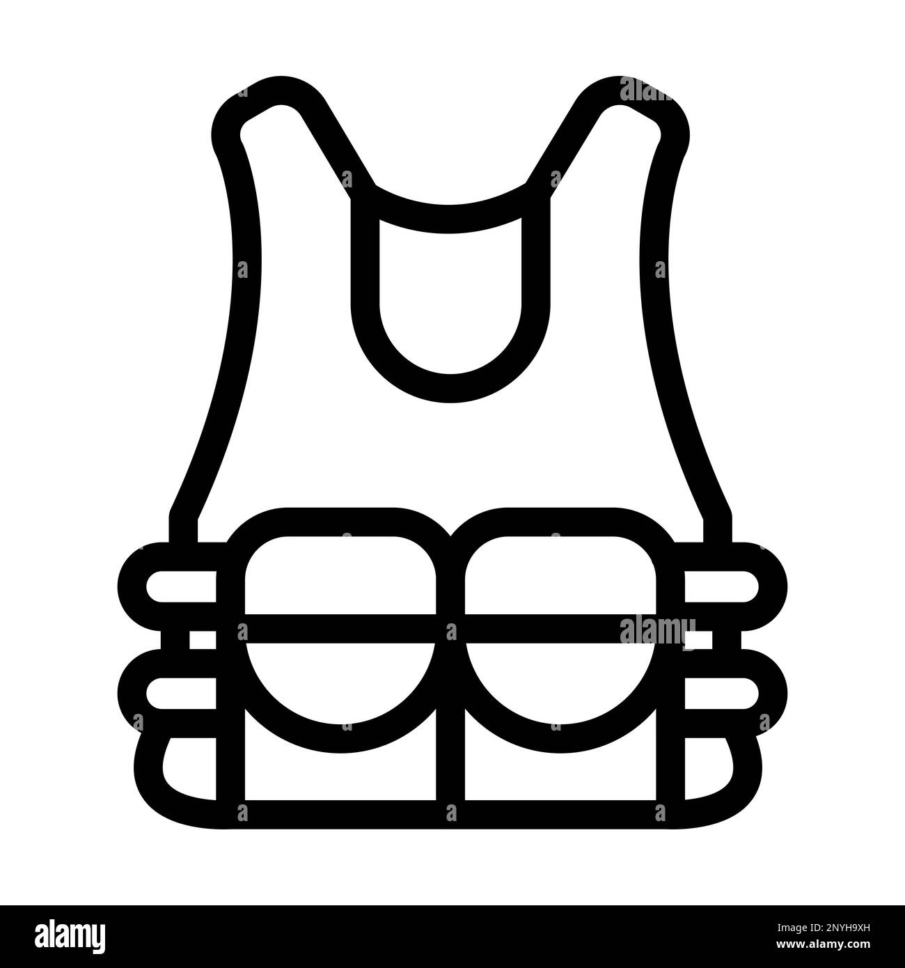 Armor vest icon outline hi-res stock photography and images - Alamy