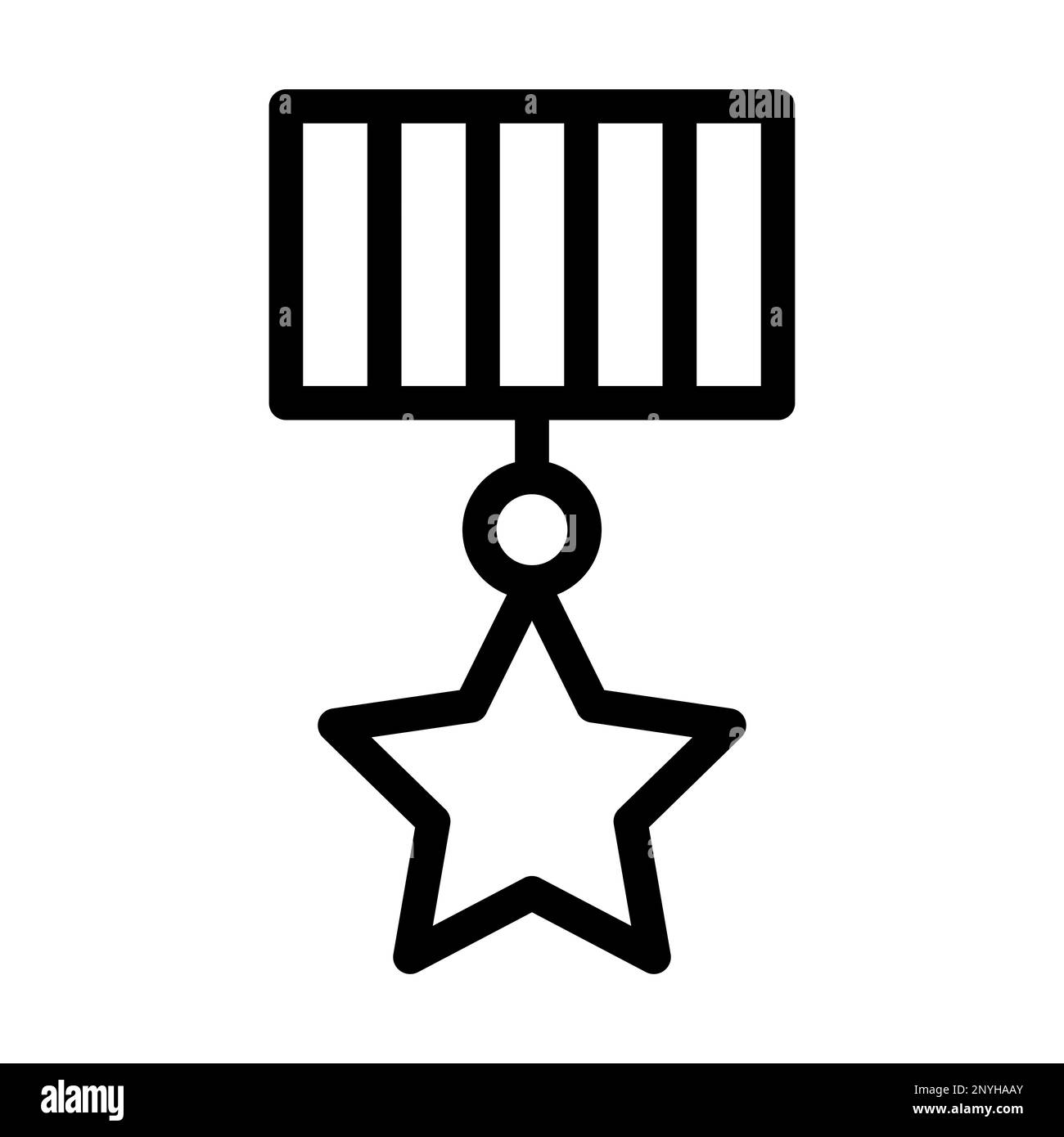 Star Medal Thick Line Icon Stock Photo - Alamy