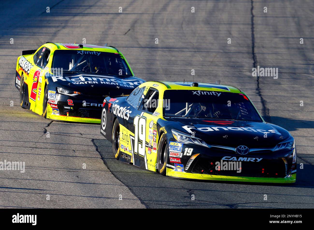 Matt Tifft (19) and Ben Kennedy (2) during the NASCAR Xfinity Series ...