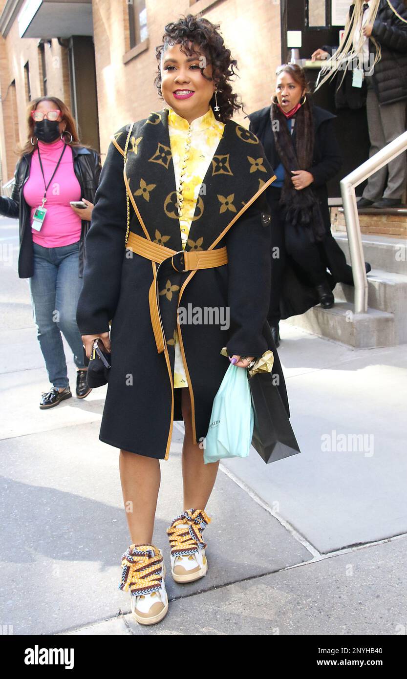 New York, NY, USA. 01st Mar, 2023. Angela Yee seen exiting The Tamron ...