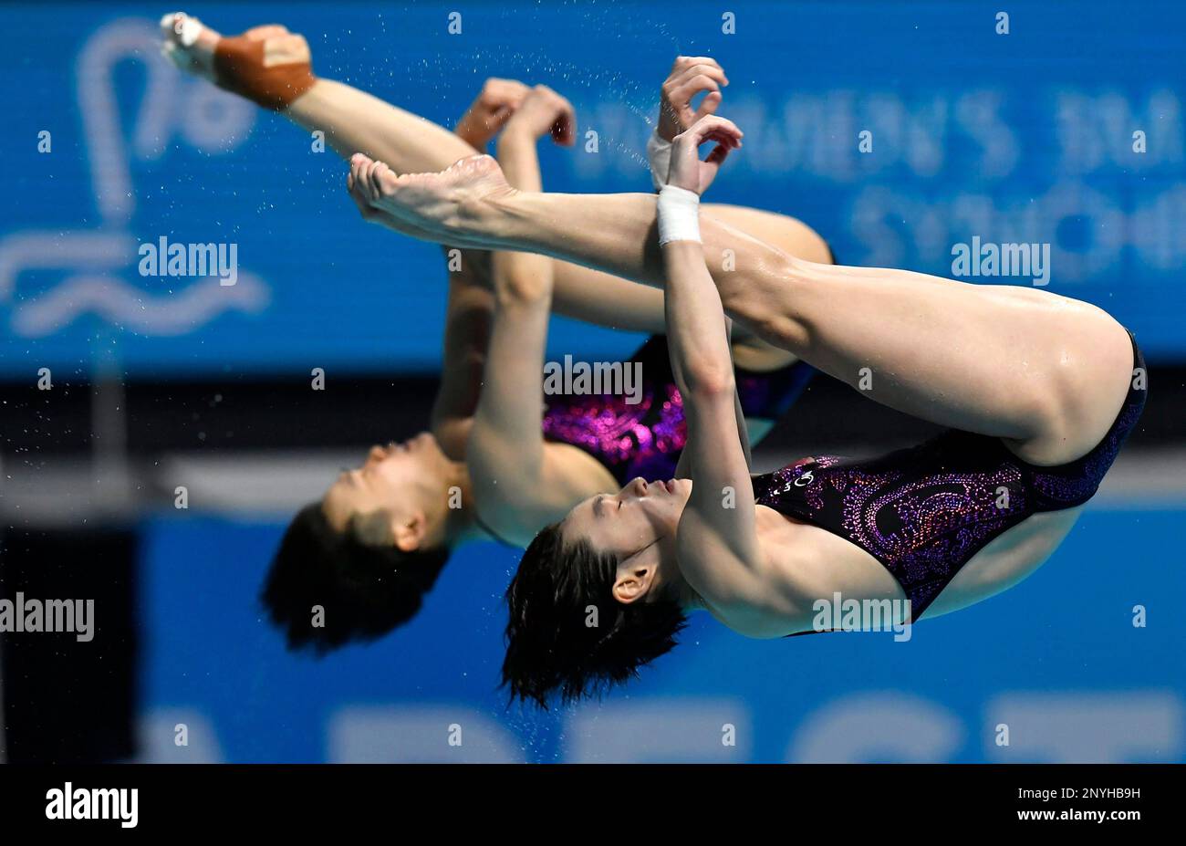 Shi Tingmao and Chang Yani of China compete to win the women's 3m ...