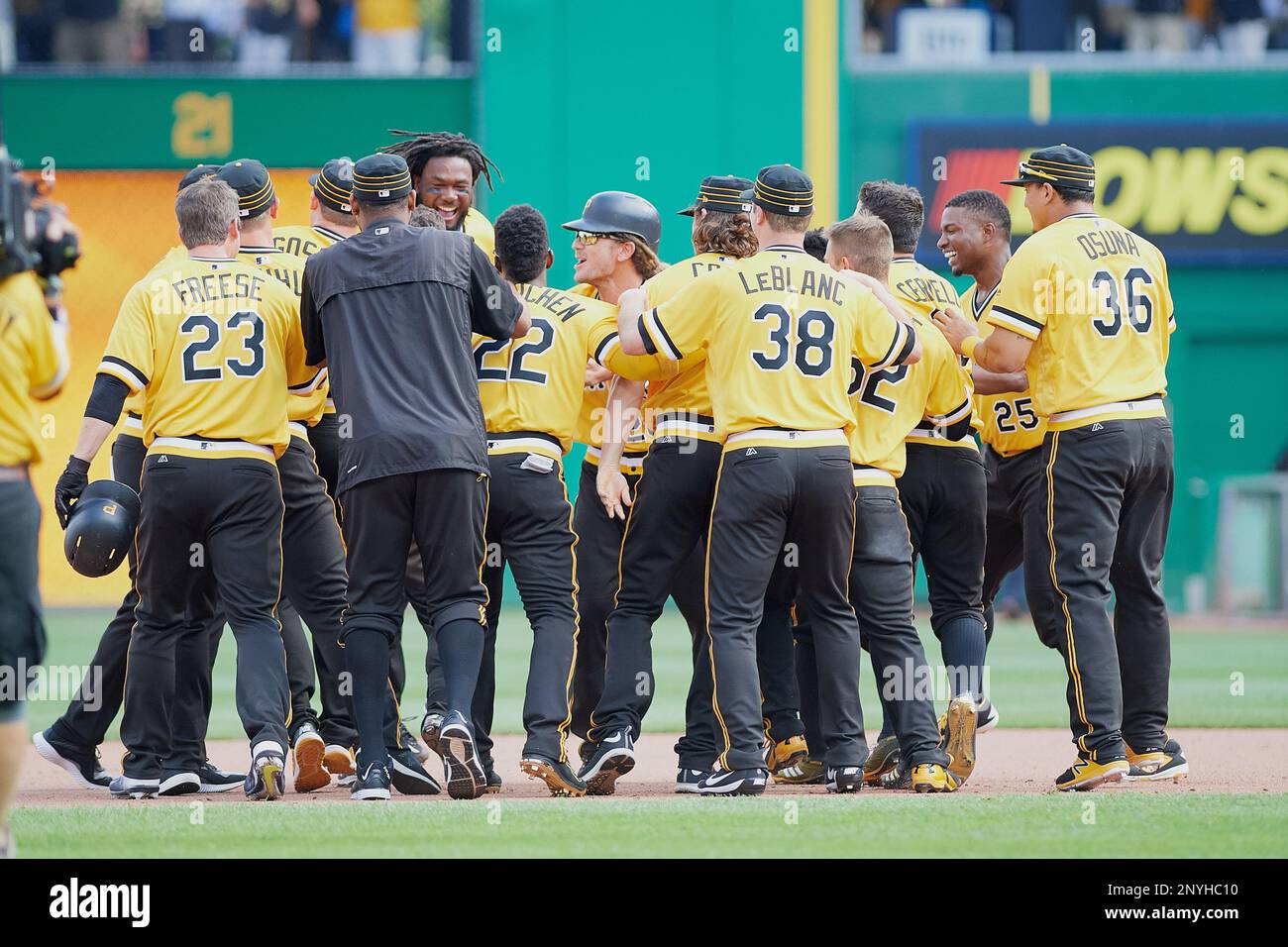 PITTSBURGH, PA - JULY 16: Pittsburgh Pirates left fielder Adam Frazier ...