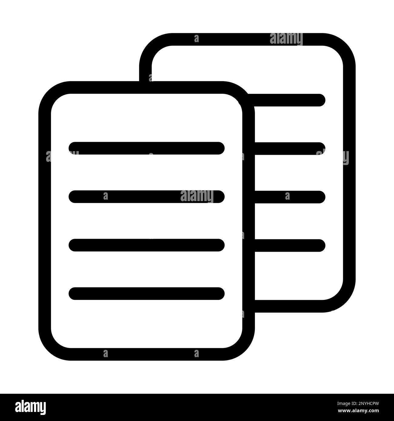 Content Copy Thick Line Icon Stock Photo - Alamy