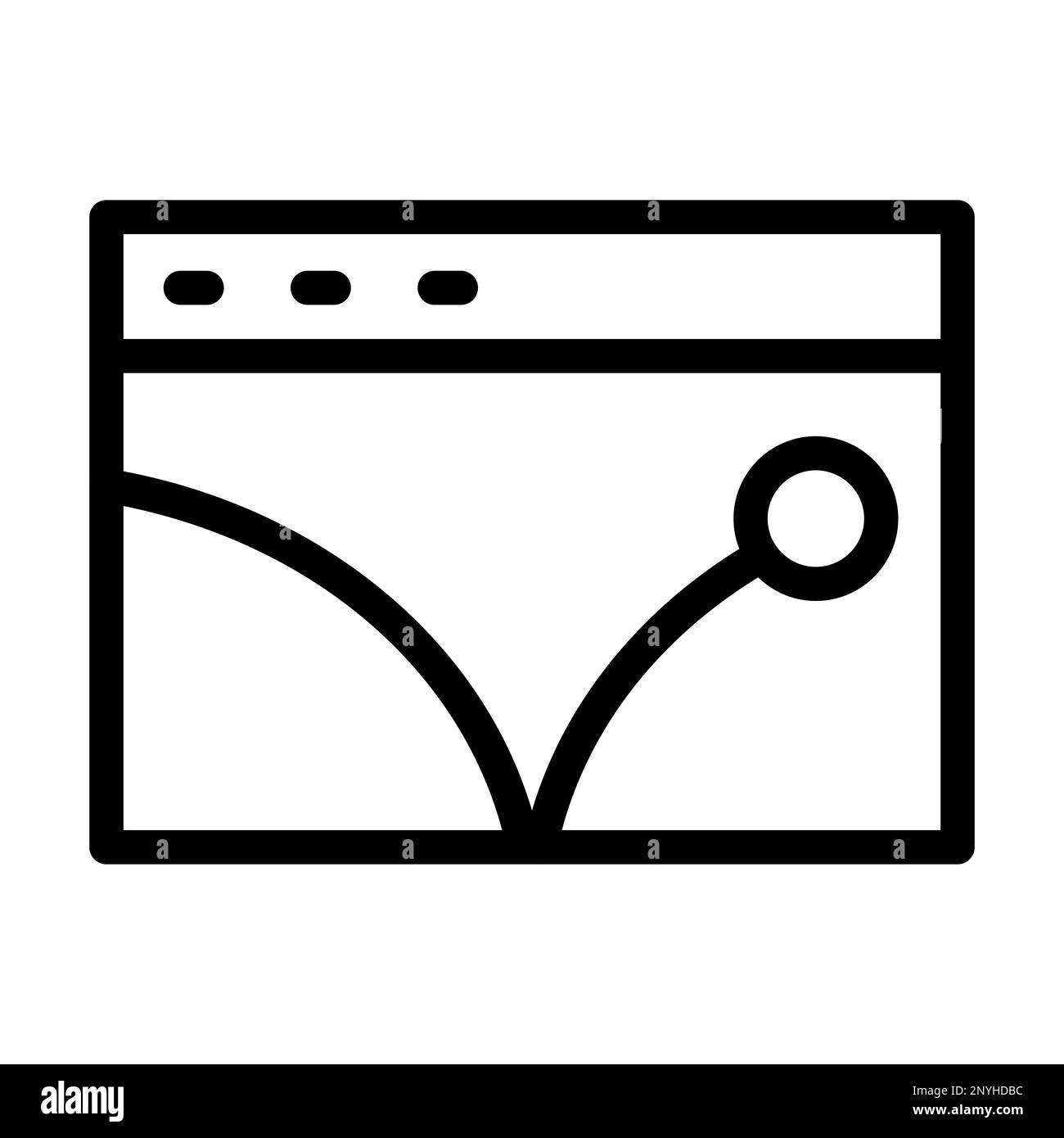 Bounce Rate Thick Line Icon Stock Photo - Alamy