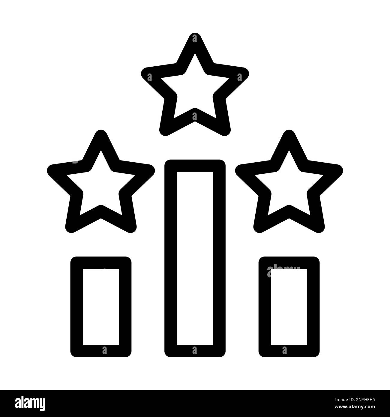 Ranking Thick Line Icon Stock Photo - Alamy