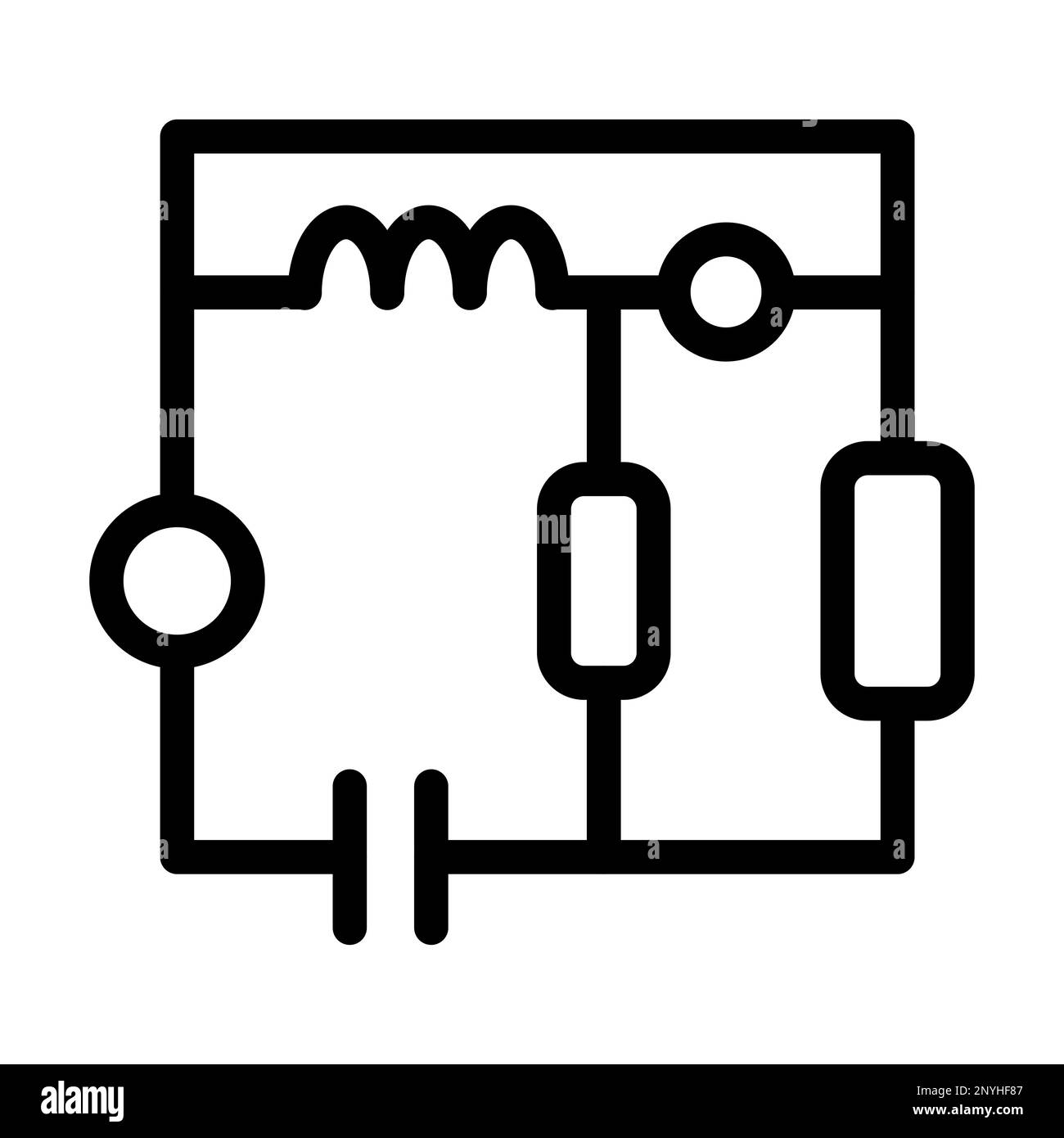 Electronic Circuit Thick Line Icon Stock Photo - Alamy
