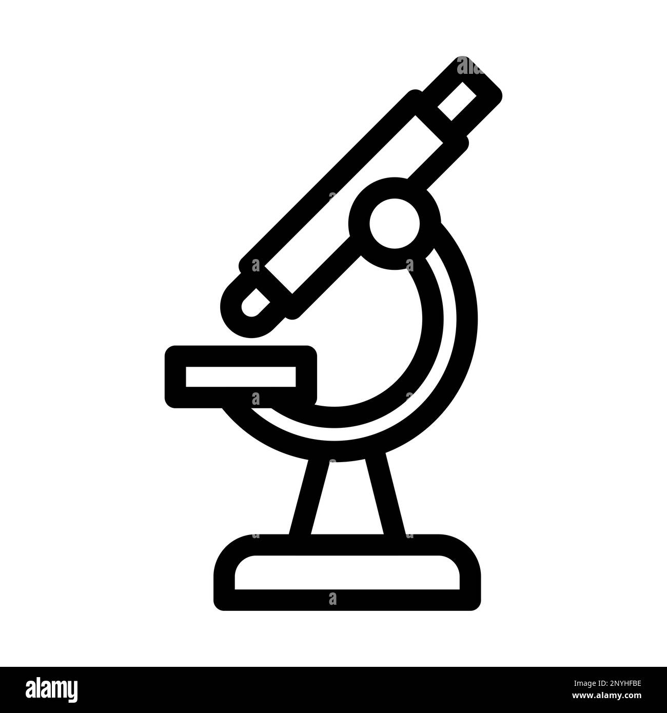 Microscope Thick Line Icon Stock Photo - Alamy