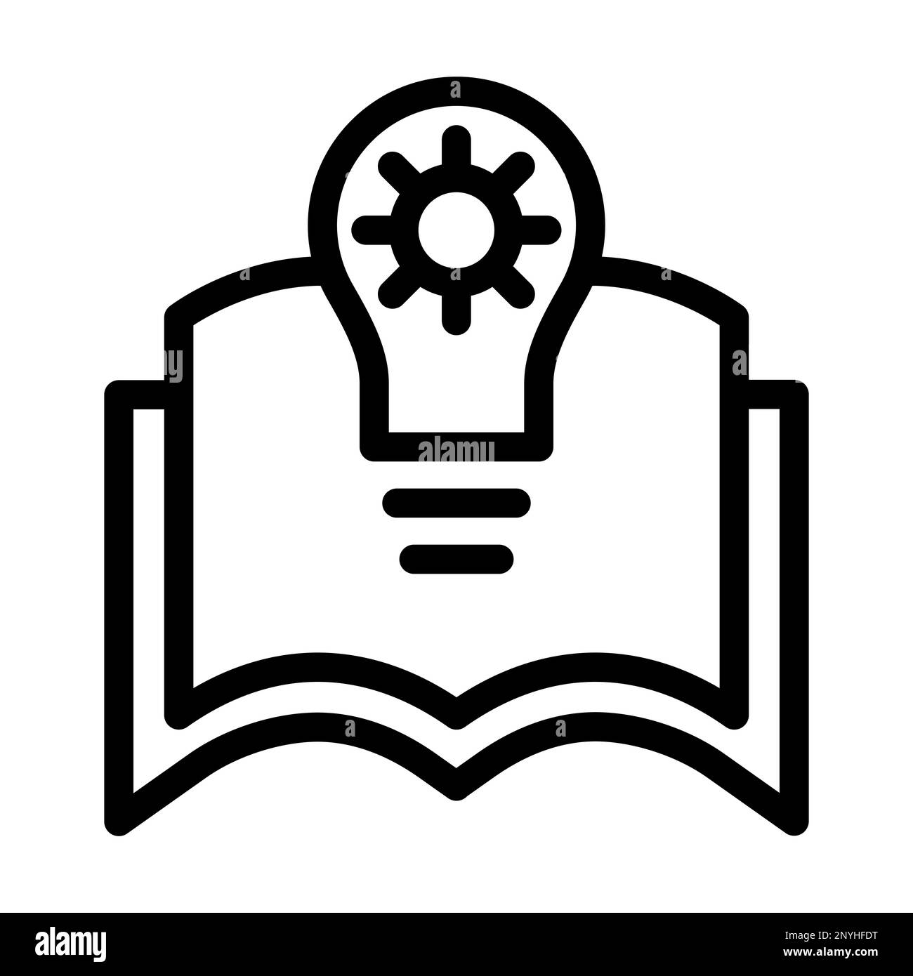 Knowledge Thick Line Icon Stock Photo - Alamy