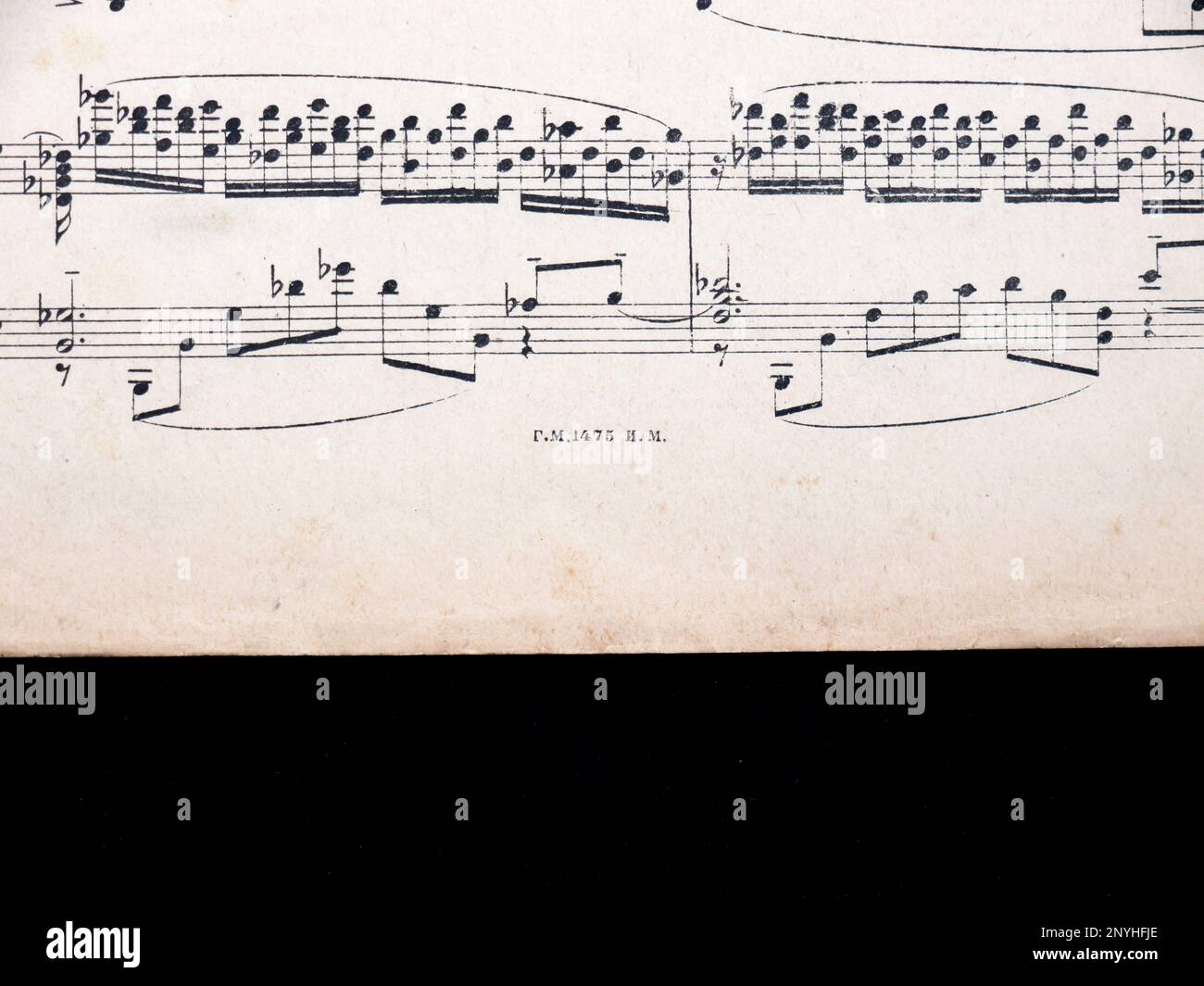 Vintage sheet music "10 preludes pour piano. Op.23 №2 B-dur" by Sergei ...