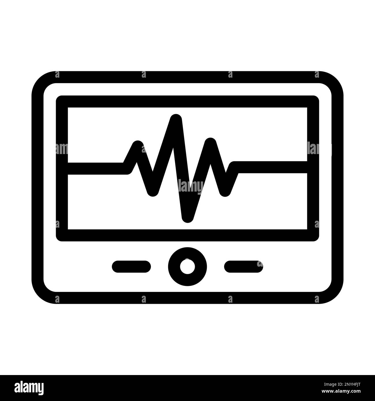 Cardiac Monitor Thick Line Icon Stock Photo - Alamy