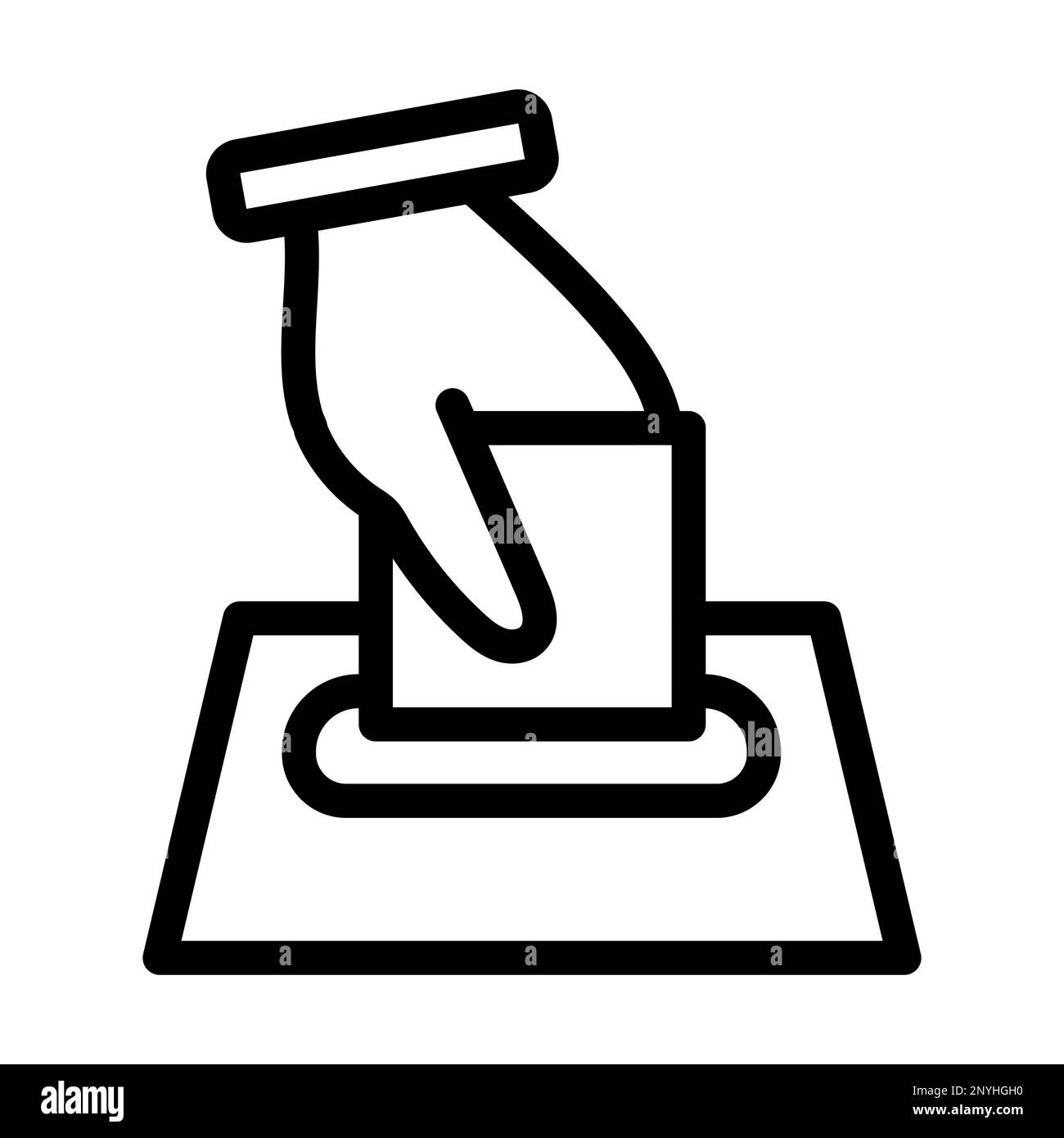 Voting Thick Line Icon Stock Photo - Alamy