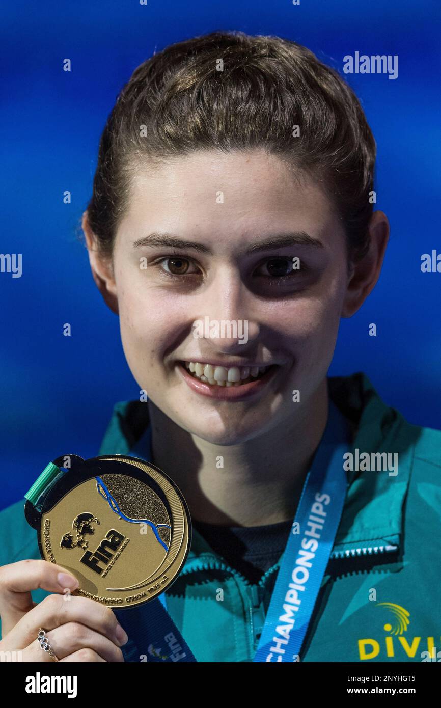 Gold medal winner Maddison Keeney of Australia poses during the medal ...