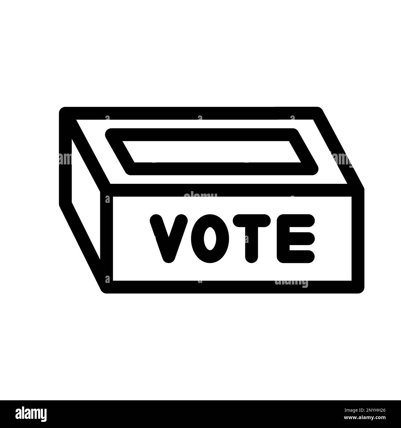 Polling Place Thick Line Icon Stock Photo - Alamy