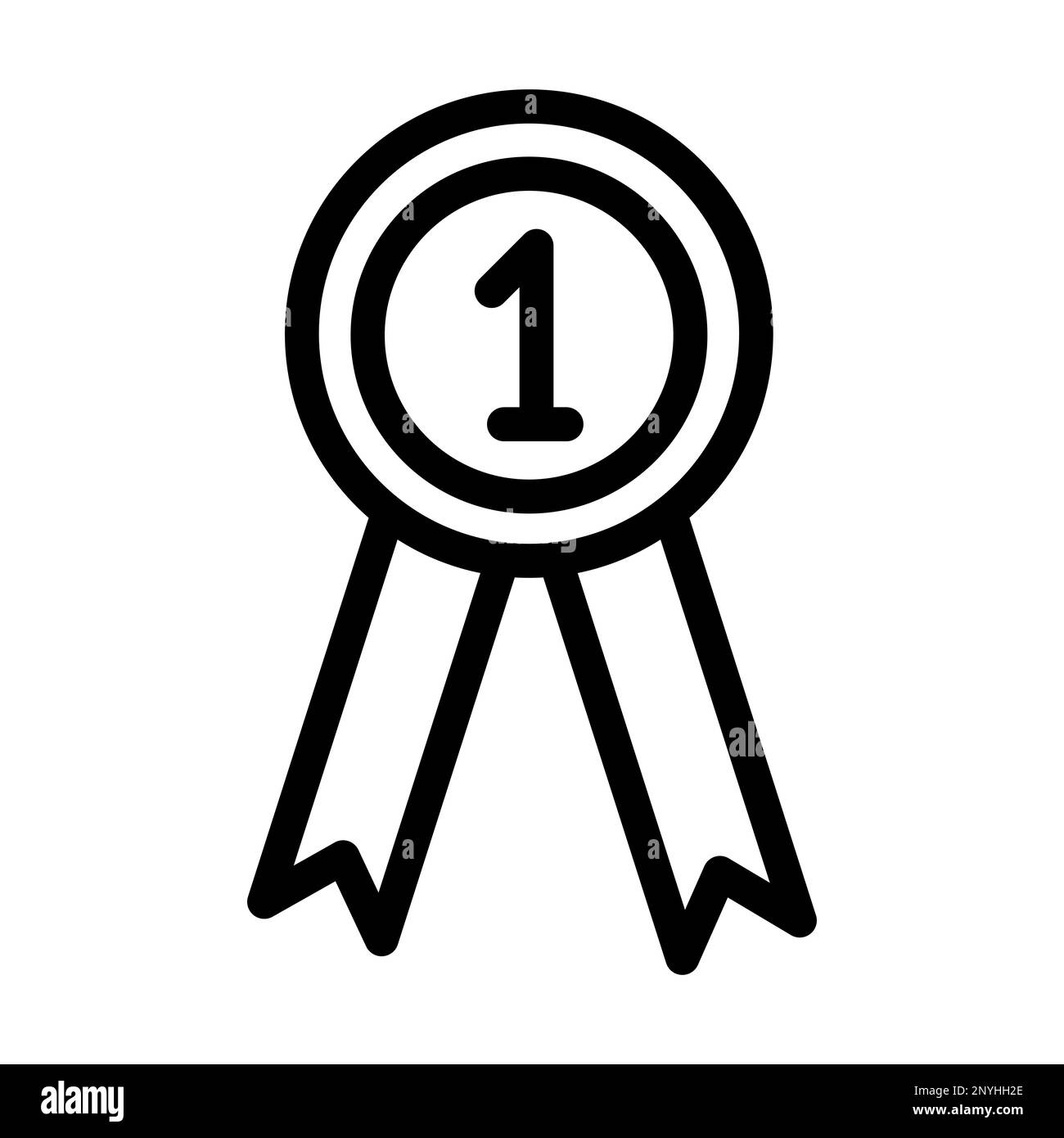 Ribbon Thick Line Icon Stock Photo - Alamy