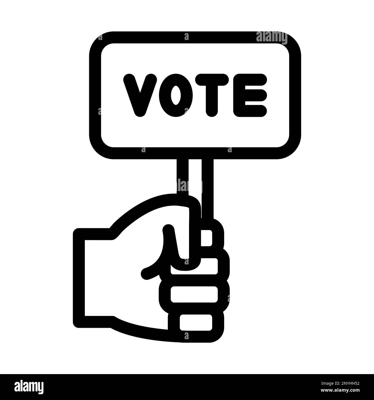Vote Thick Line Icon Stock Photo - Alamy
