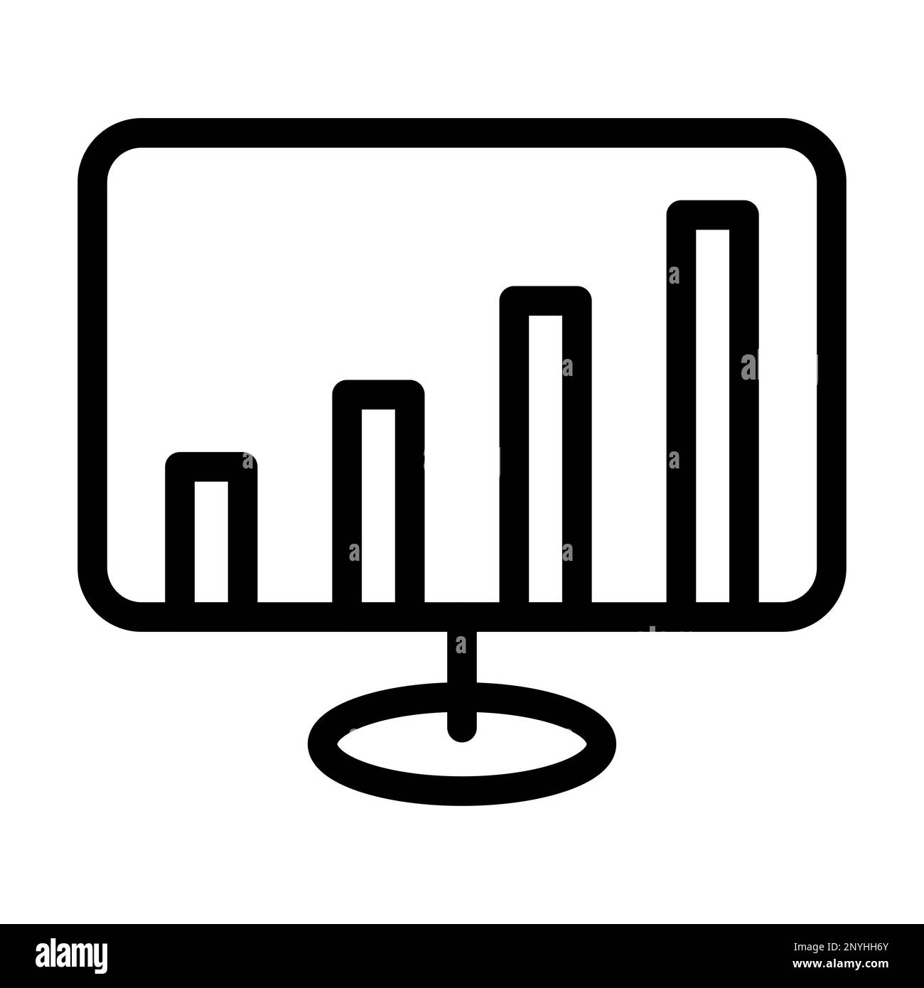 Chart Thick Line Icon Stock Photo - Alamy