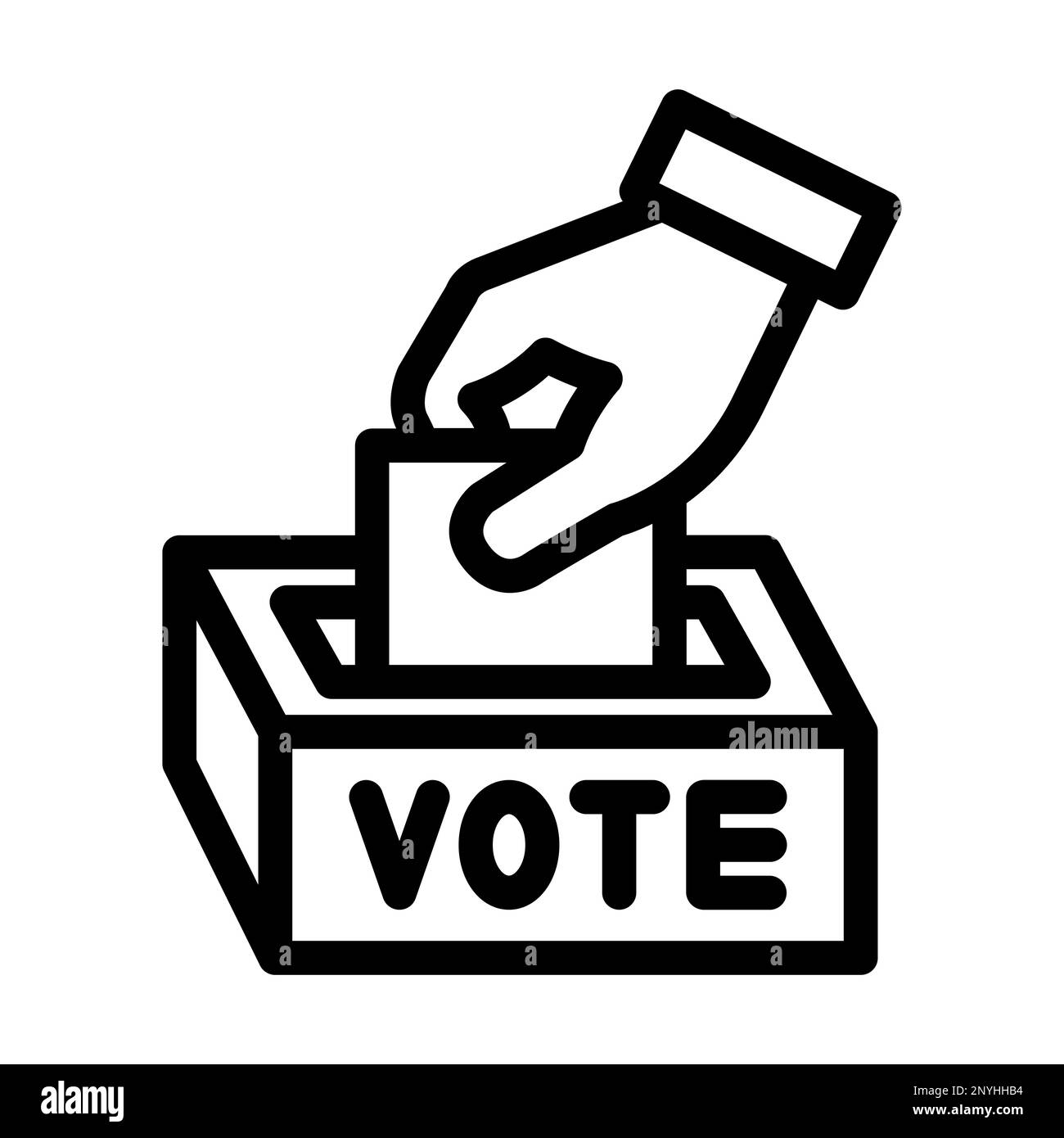Elections set line icon Cut Out Stock Images & Pictures - Alamy