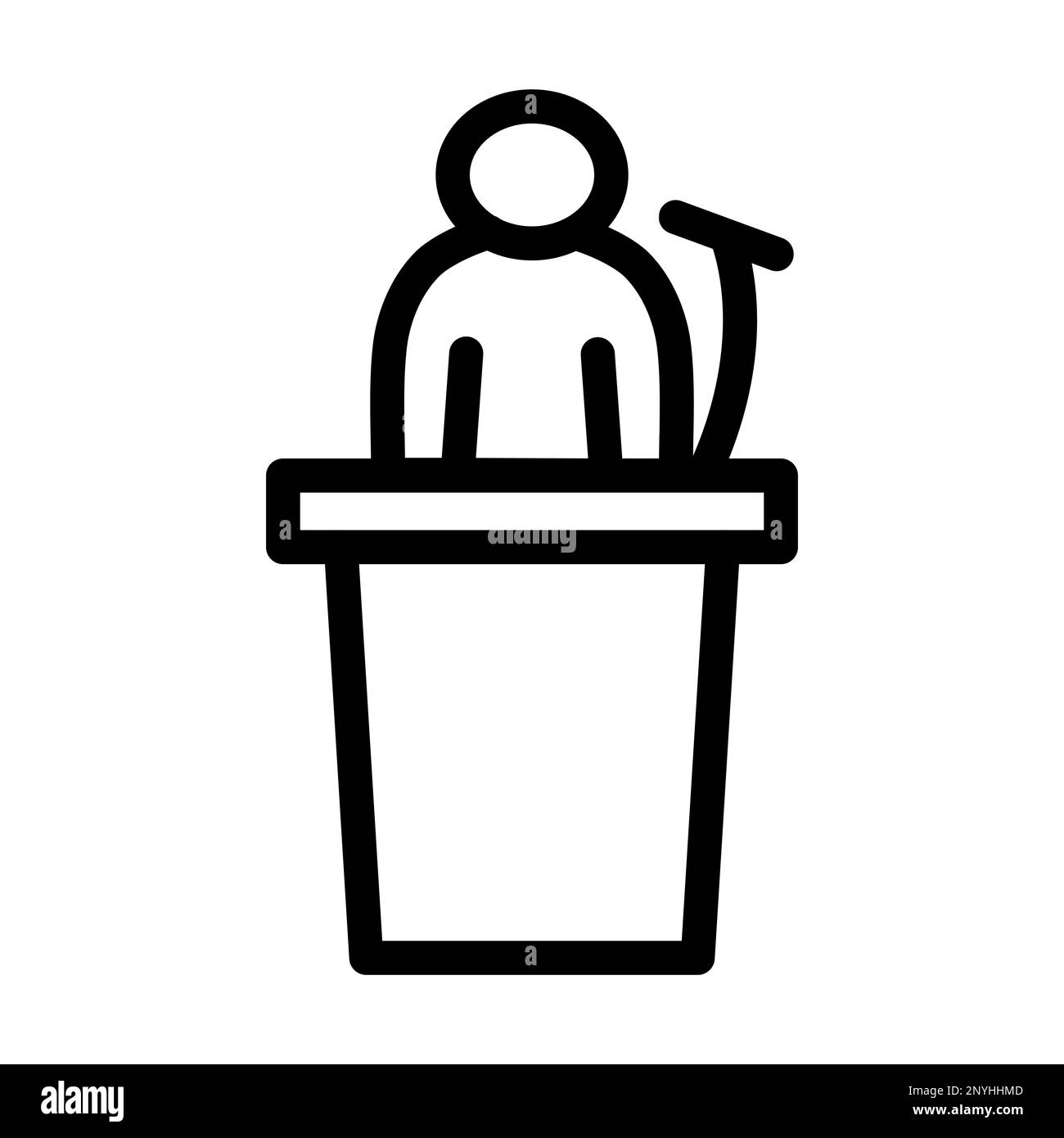 Speech Thick Line Icon Stock Photo - Alamy