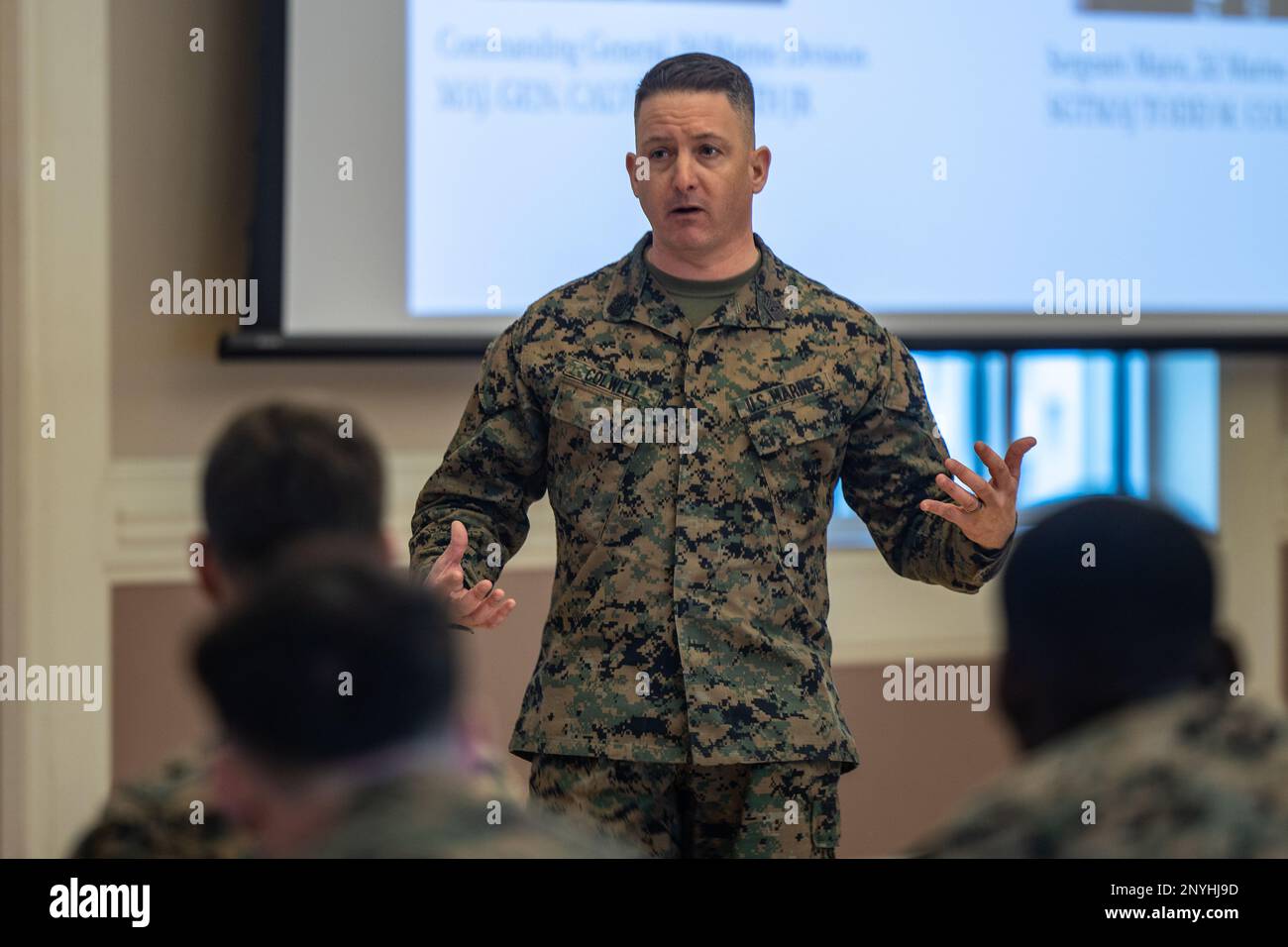 U.S. Marine Corps Sgt. Maj. Todd Colwell, sergeant major of 2d Marine ...