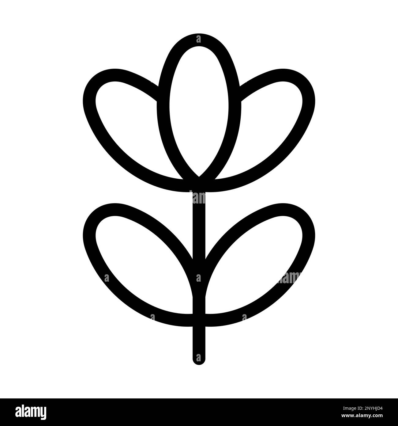 Plant Thick Line Icon Stock Photo - Alamy