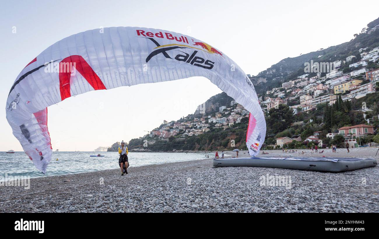 Christian Maurer (SUI1) performs during the Red Bull X-Alps in Monaco ...