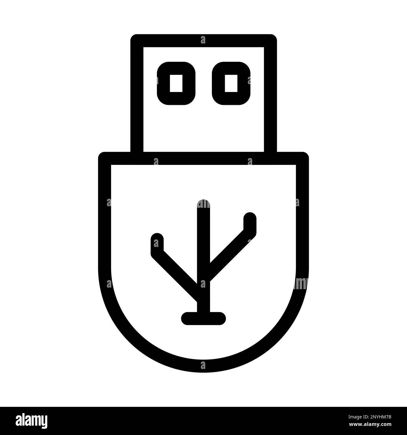 Usb Thick Line Icon Stock Photo - Alamy