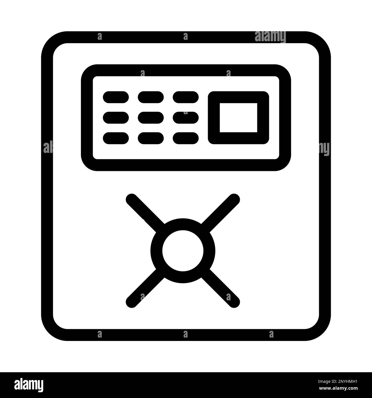 Safety Box Thick Line Icon Stock Photo - Alamy