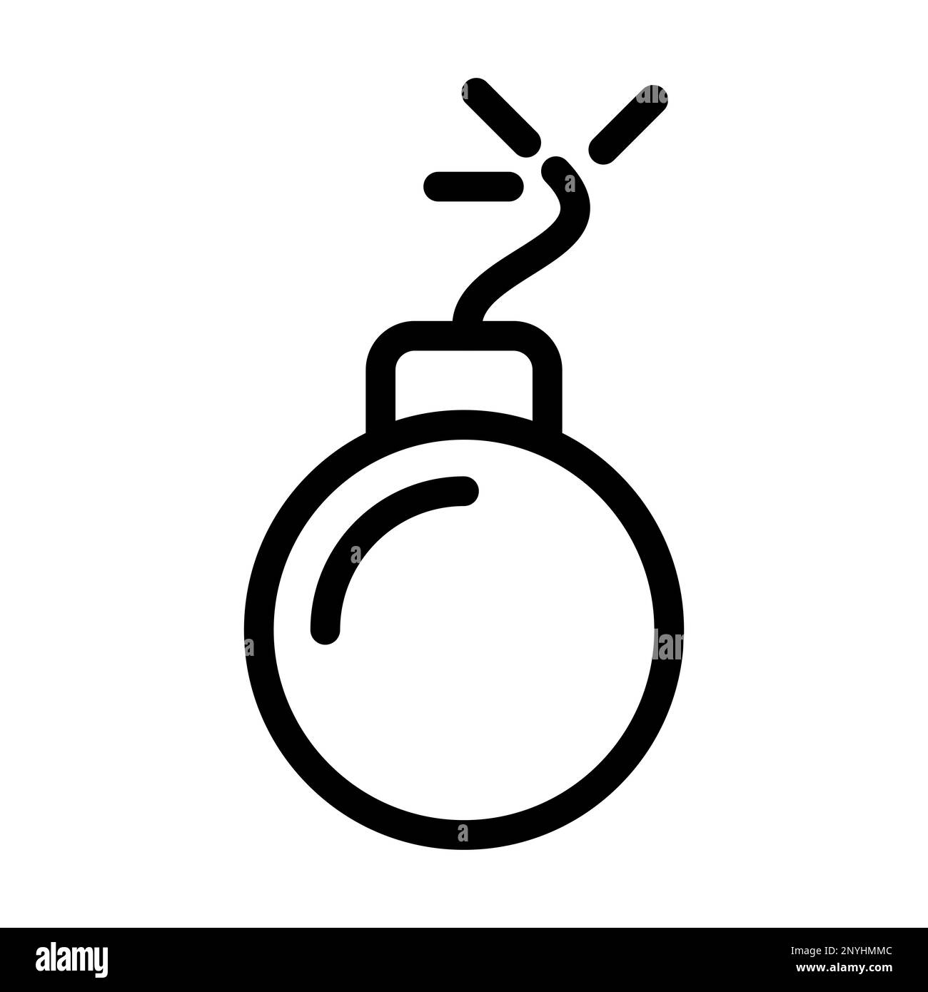 Bomb alarm icon outline hi-res stock photography and images - Alamy