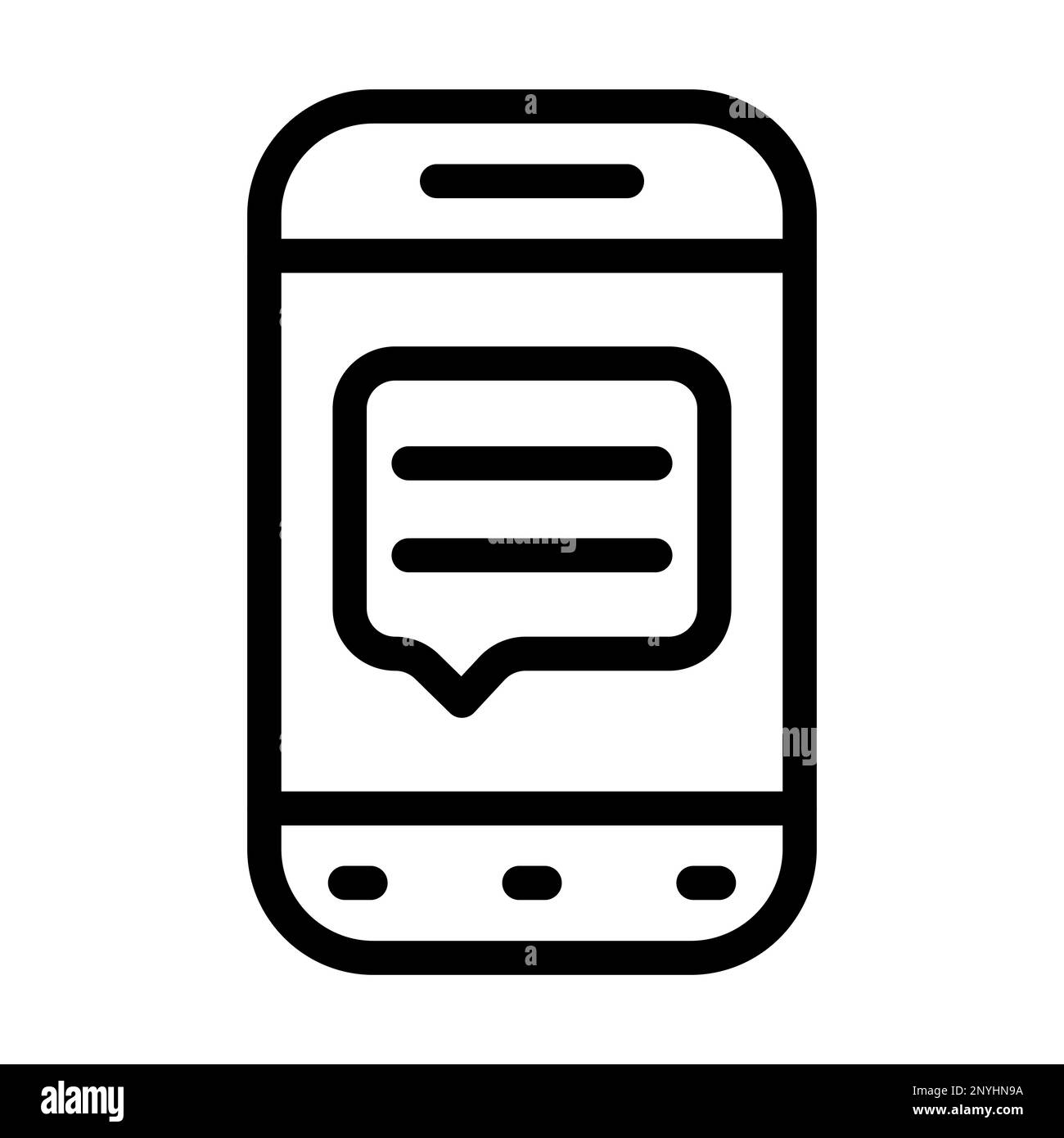 Sms icon outline design hi-res stock photography and images - Alamy