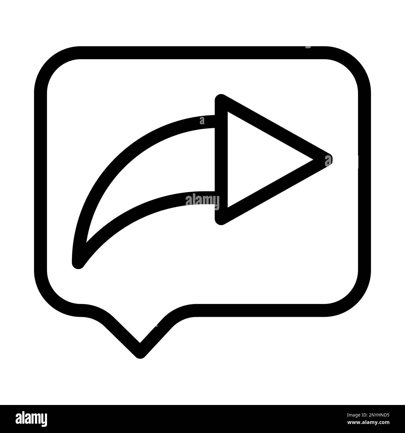 Forward Message Thick Line Icon Stock Photo - Alamy