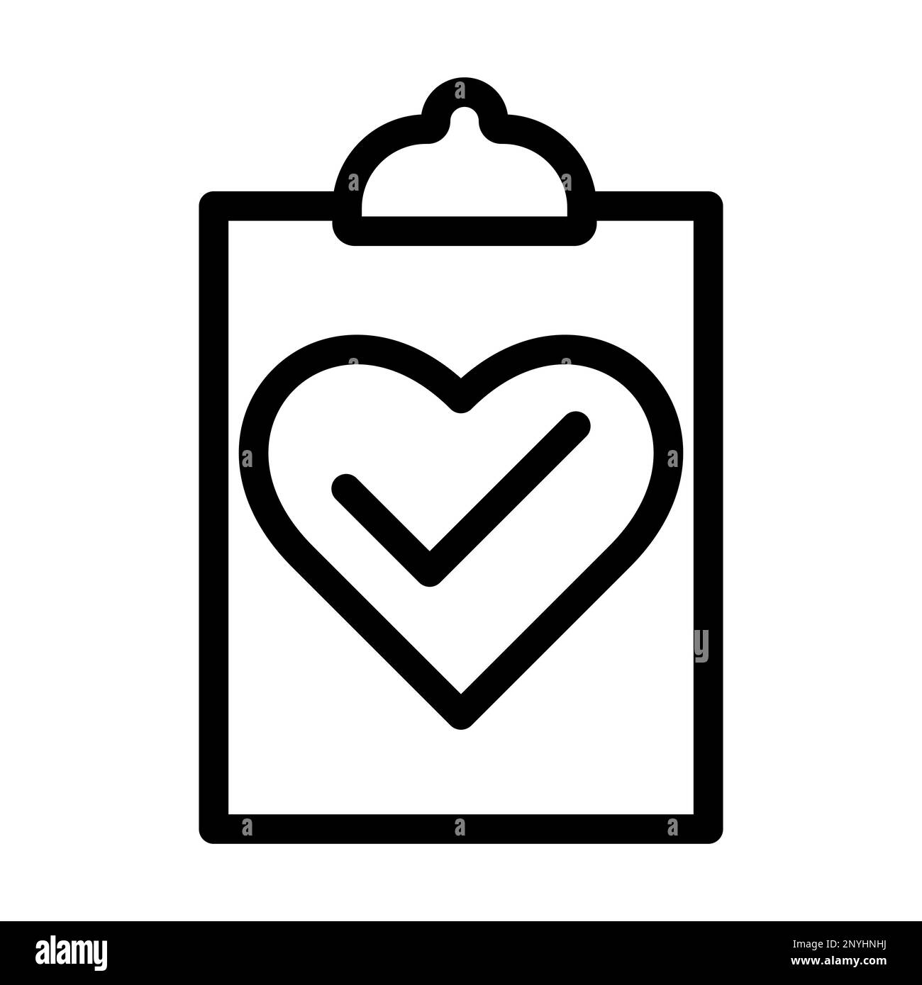 Health Check Thick Line Icon Stock Photo - Alamy