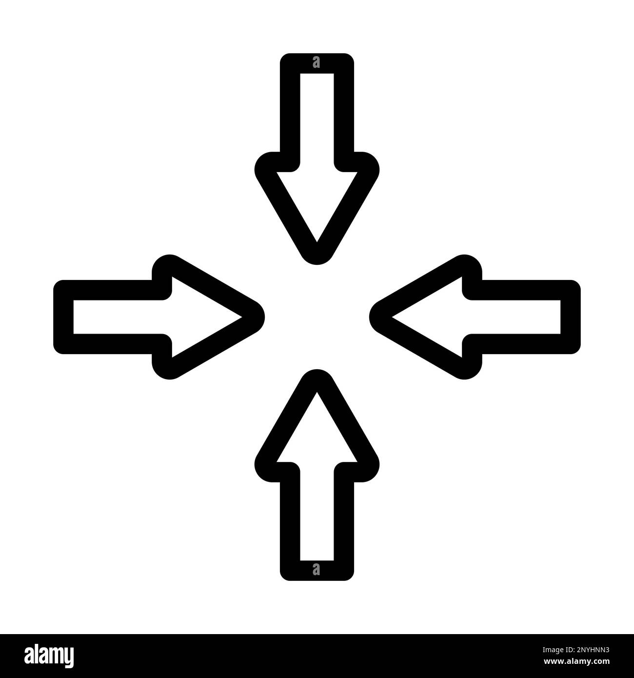 Directional Arrows Thick Line Icon Stock Photo - Alamy