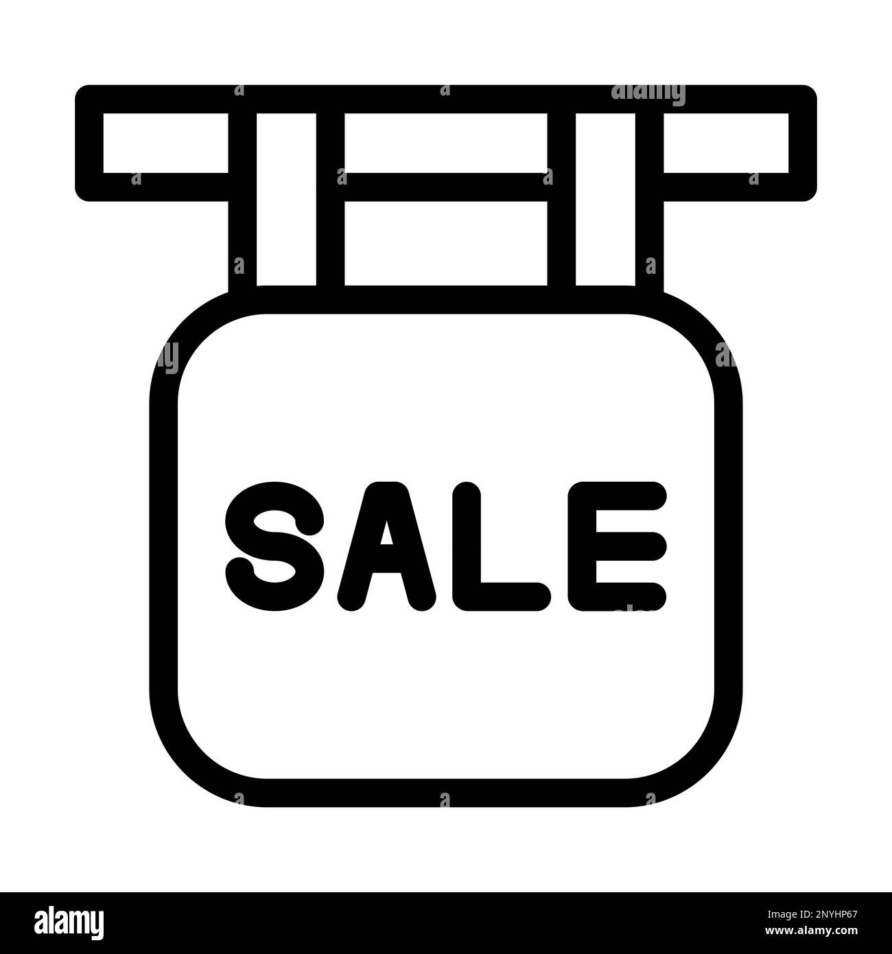 Sale Sign Thick Line Icon Stock Photo - Alamy