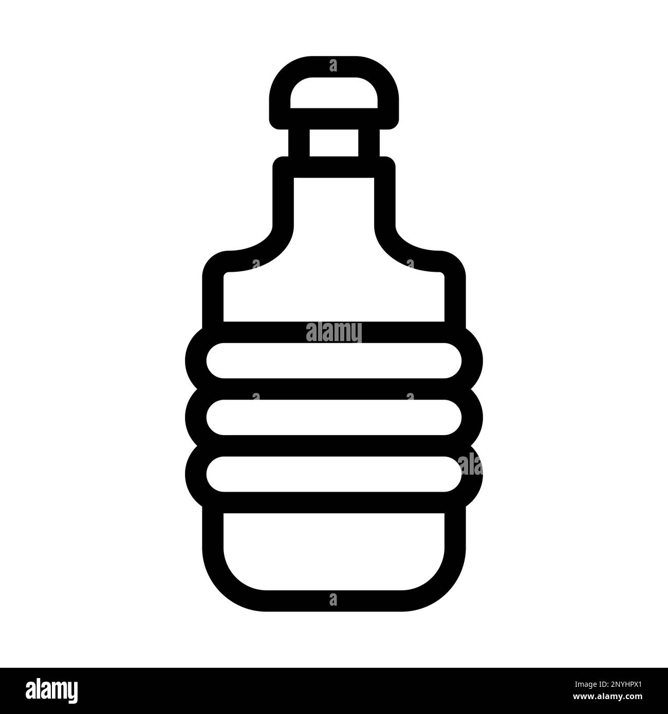 Water Bottle Thick Line Icon Stock Photo - Alamy