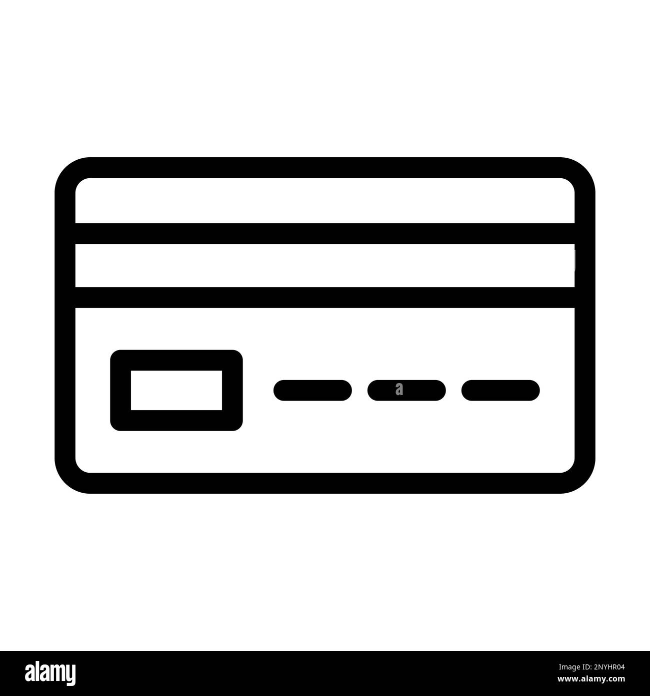 Debit Card Thick Line Icon Stock Photo - Alamy