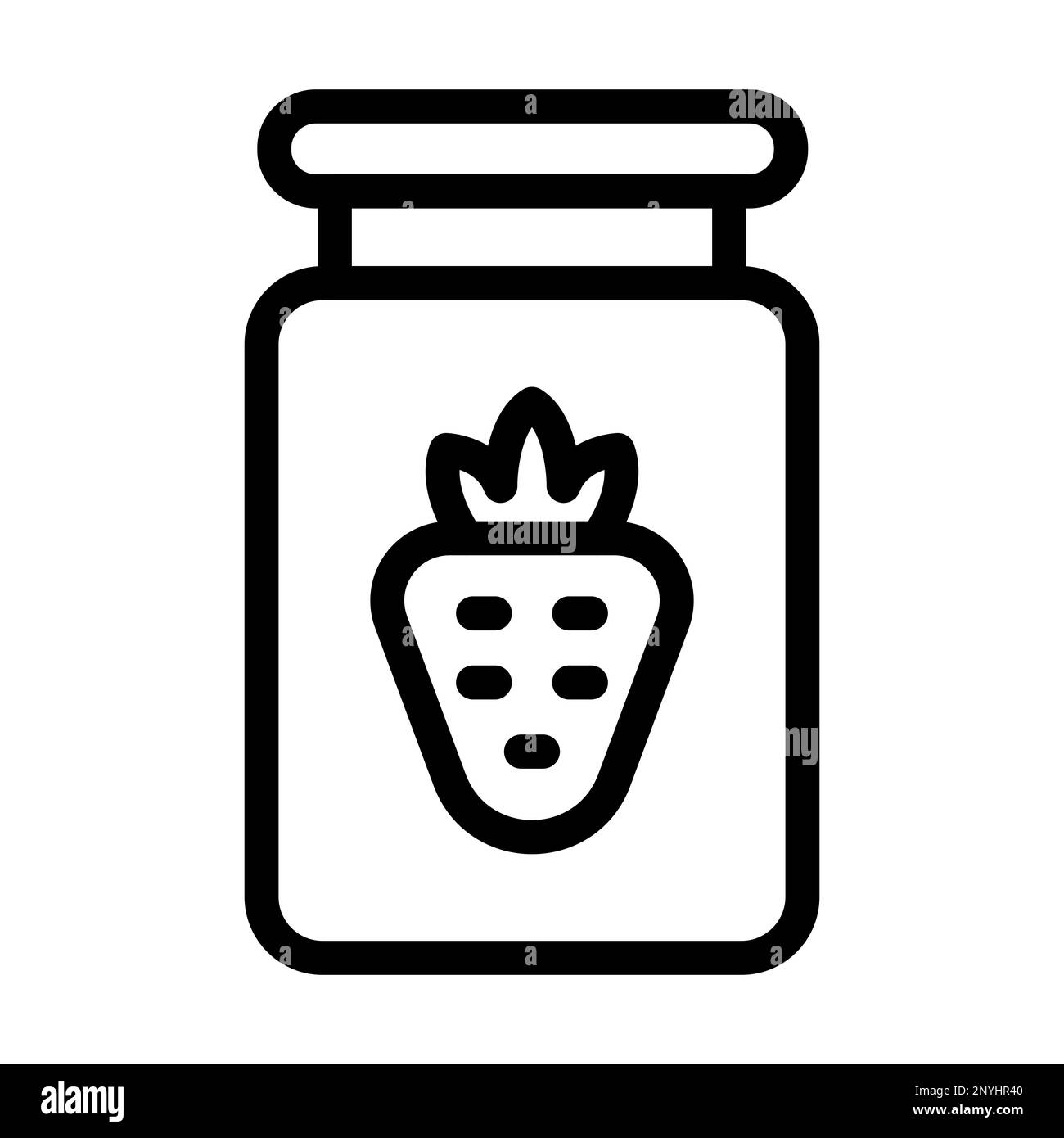 Jam Thick Line Icon Stock Photo - Alamy