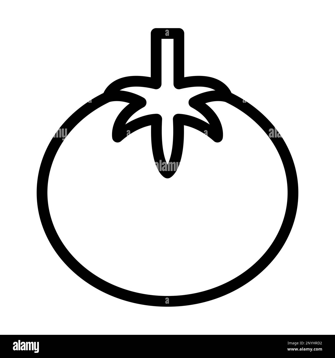 Tomato Thick Line Icon Stock Photo - Alamy