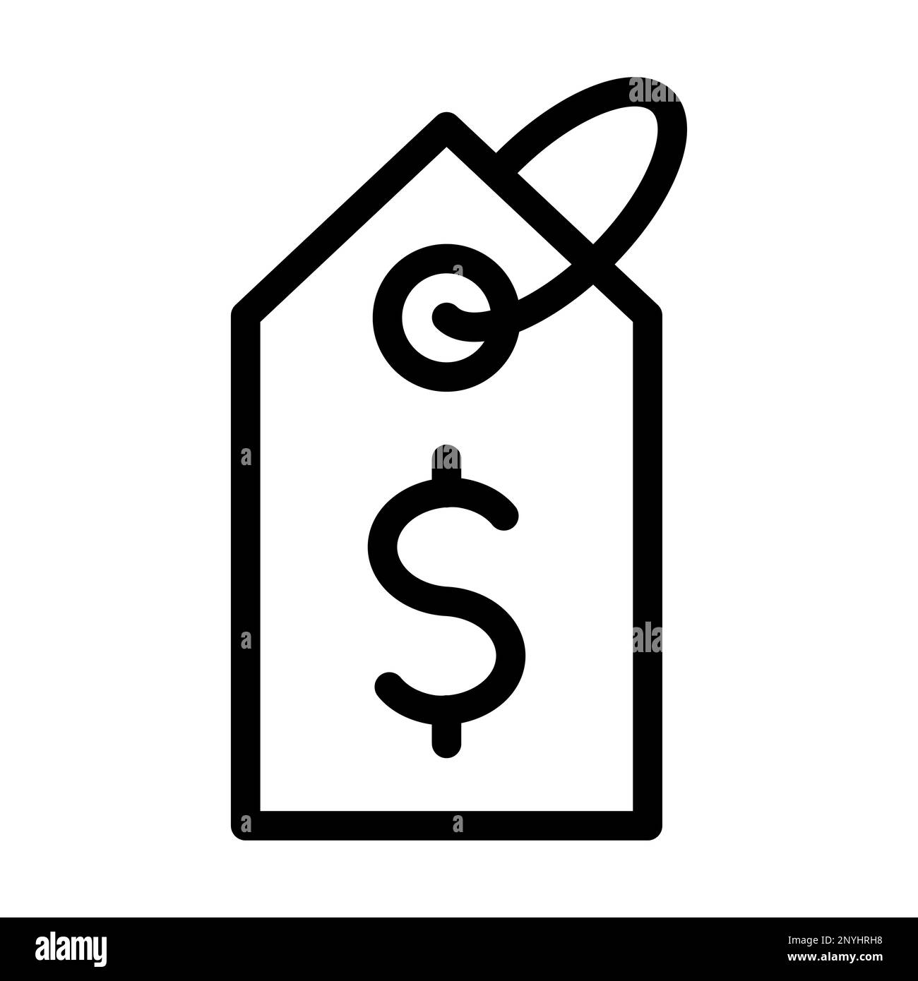 Price Tag Thick Line Icon Stock Photo - Alamy