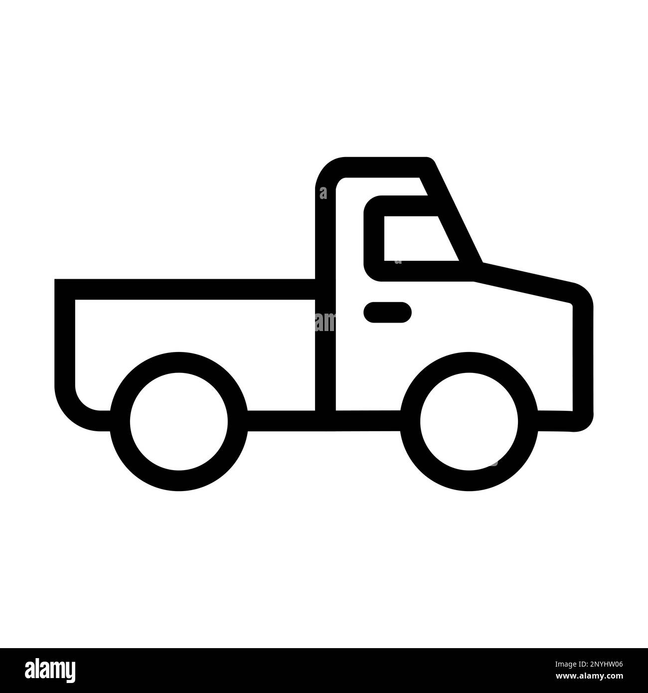 Pickup Truck Thick Line Icon Stock Photo - Alamy