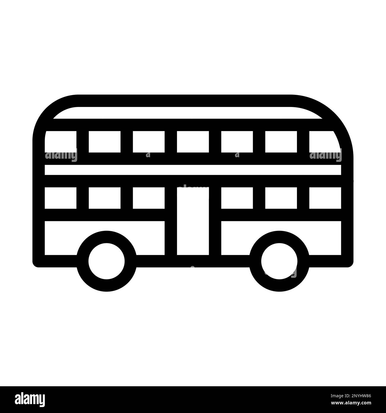 Line double decker bus Cut Out Stock Images & Pictures - Alamy