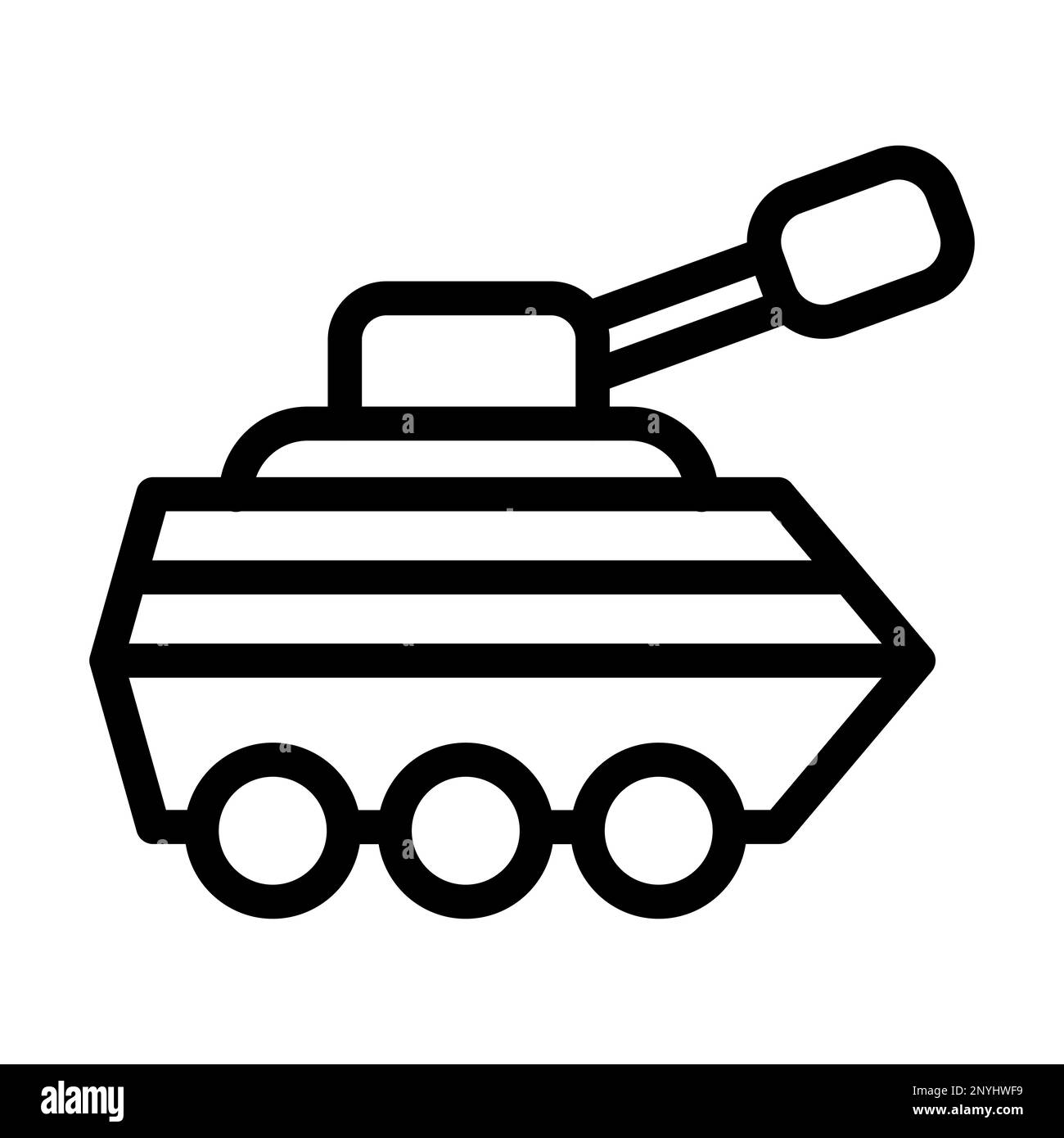 Infantry Van Thick Line Icon Stock Photo - Alamy