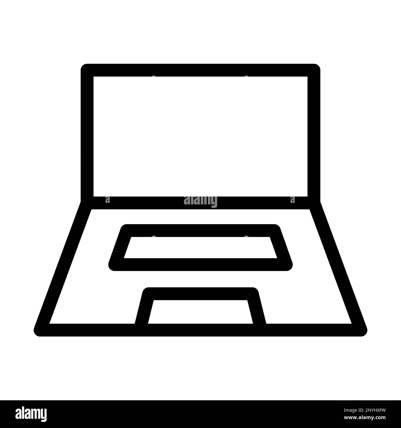 Laptop Thick Line Icon Stock Photo - Alamy