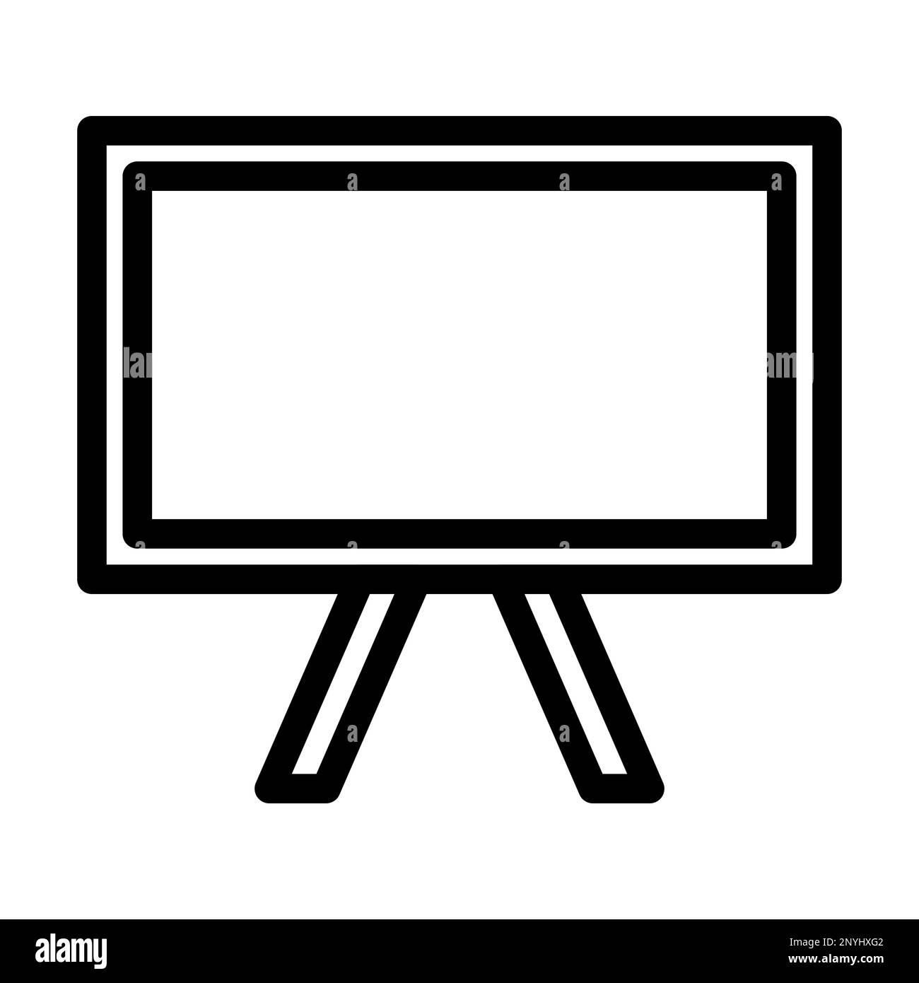 Whiteboard Thick Line Icon Stock Photo - Alamy