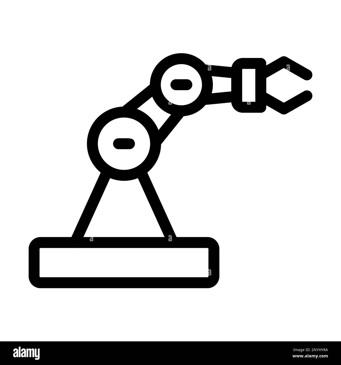 Robotics vector line design Black and White Stock Photos & Images - Alamy