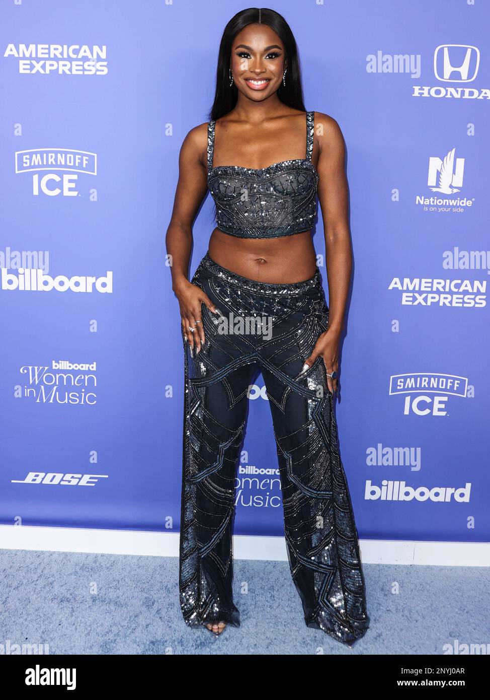 INGLEWOOD, LOS ANGELES, CALIFORNIA, USA - MARCH 01: Coco Jones wearing ...