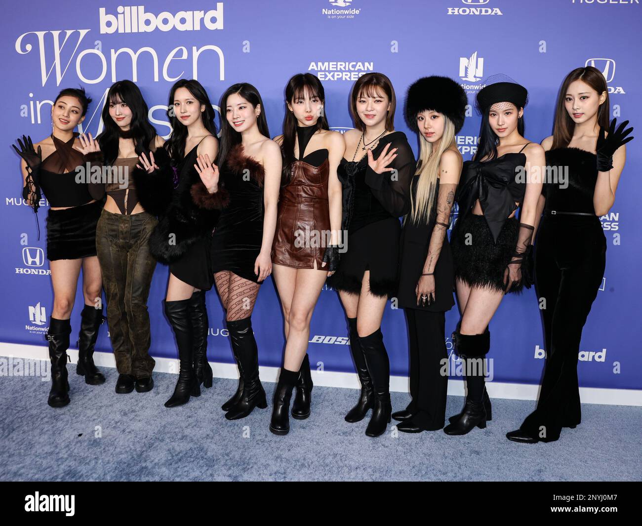 INGLEWOOD, LOS ANGELES, CALIFORNIA, USA - MARCH 01: Jihyo, Momo, Mina ...